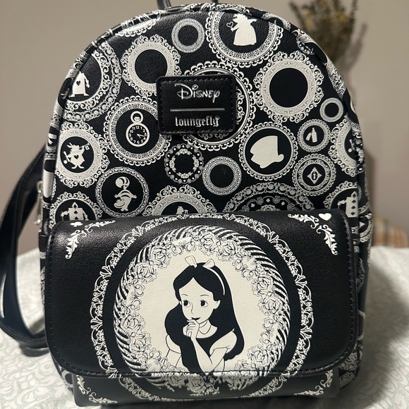 Loungefly | Bags | Loungefly Black And White Disney Backpack | Poshmark